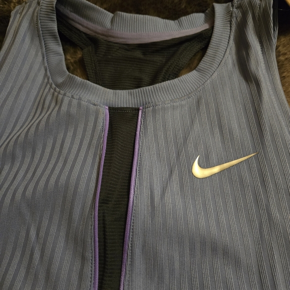 Nike | Tops | Nike Drifit Tight Fit In Baby Blue And Charcoal | Poshmark